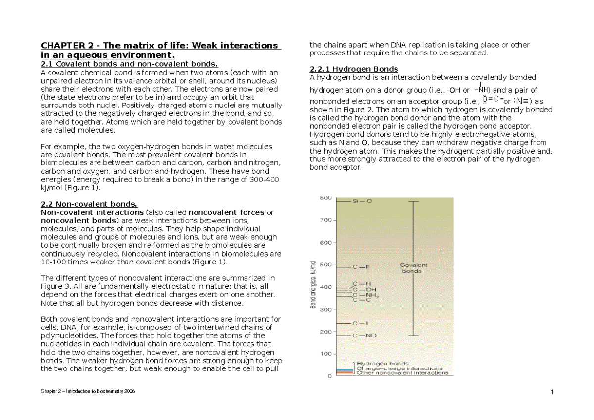 2006 BCHChap 2Matrix Of Life - C HAPTER 2 - The matrix of life: Weak ...