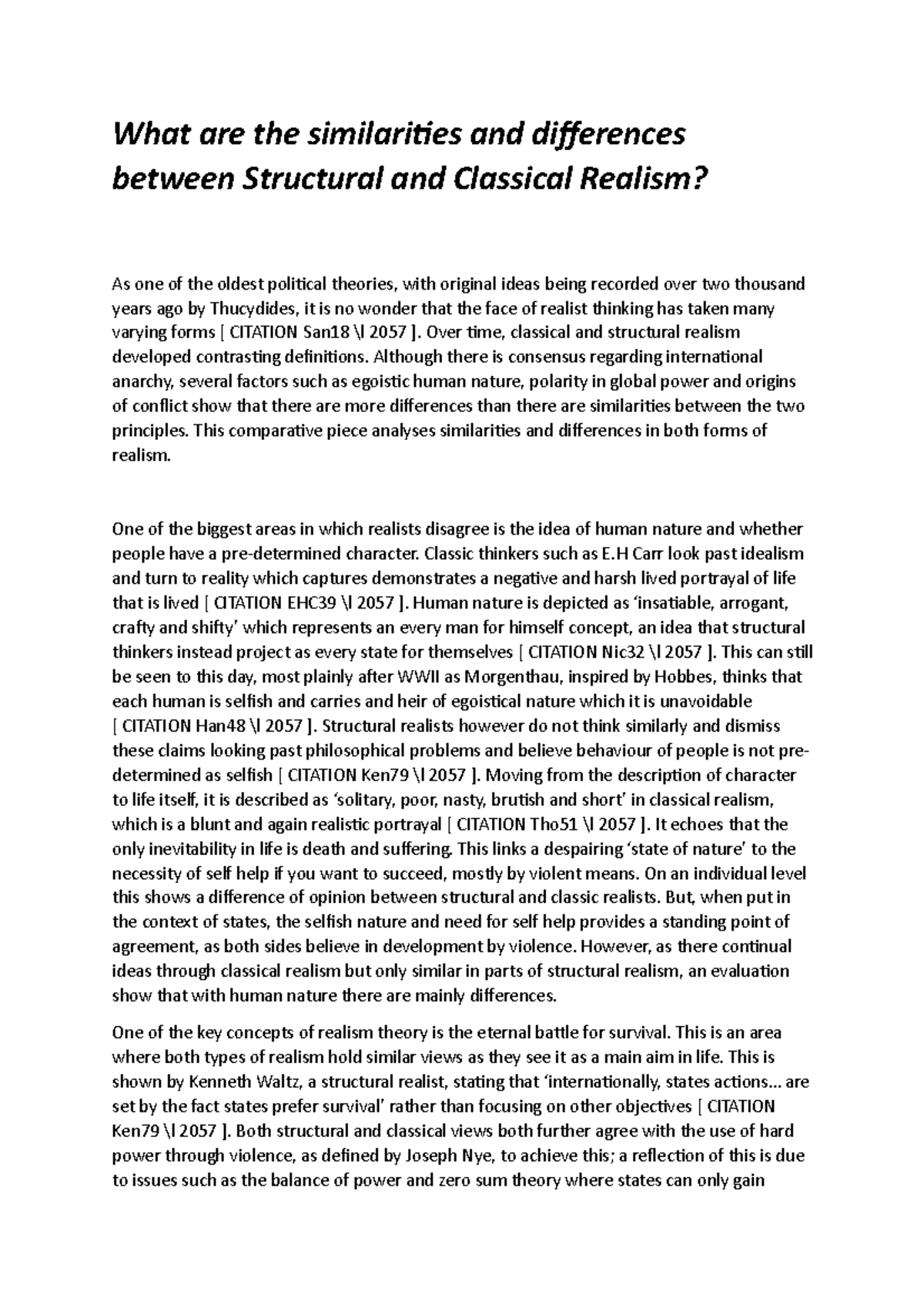 What are the similarities and differences between Structural and ...