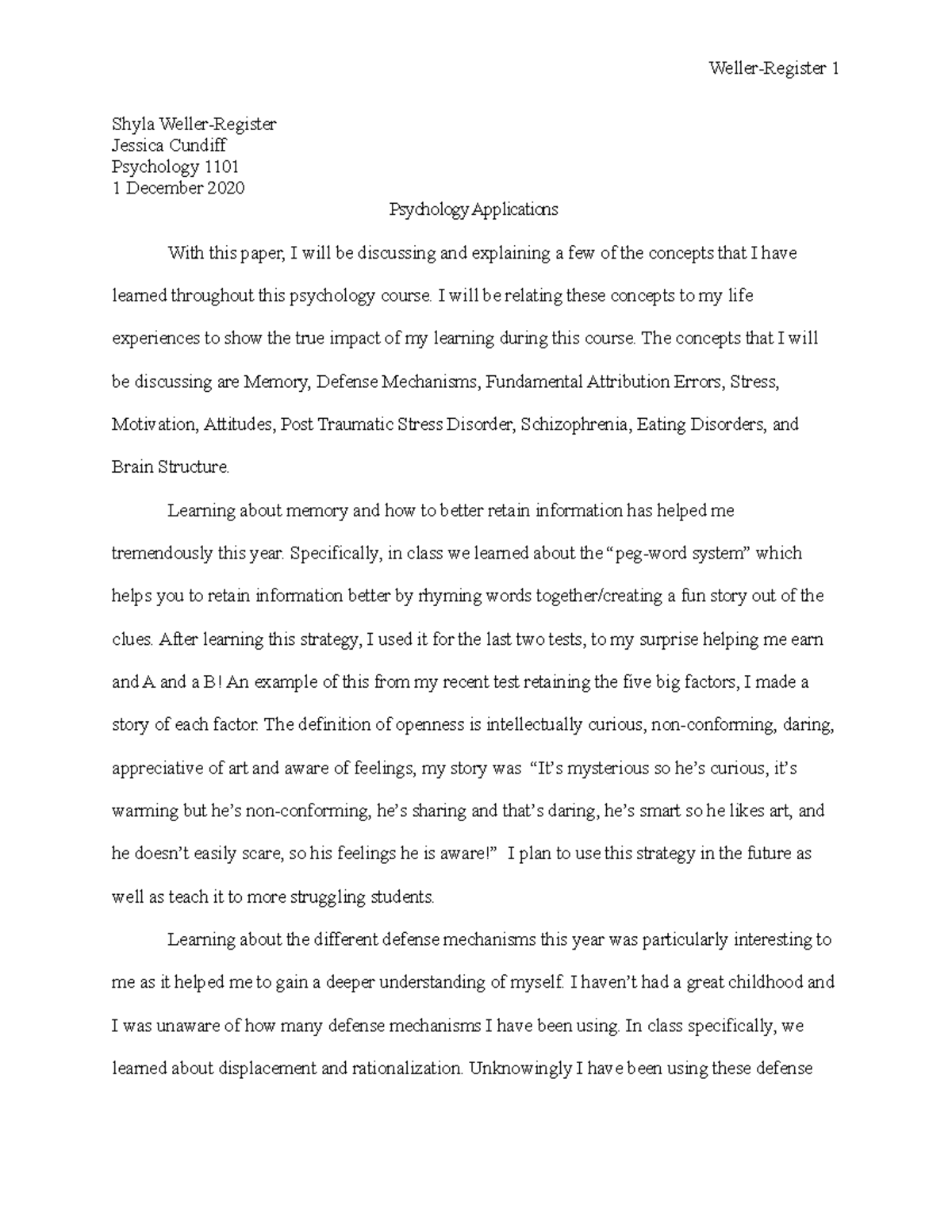 Shyla Weller-Register Application Paper - Shyla Weller-Register Jessica ...