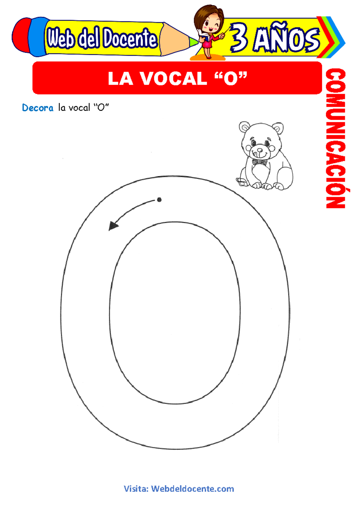 La Vocal O para Niños de 3 Años - Proyecto Social - Decora la vocal “O ...