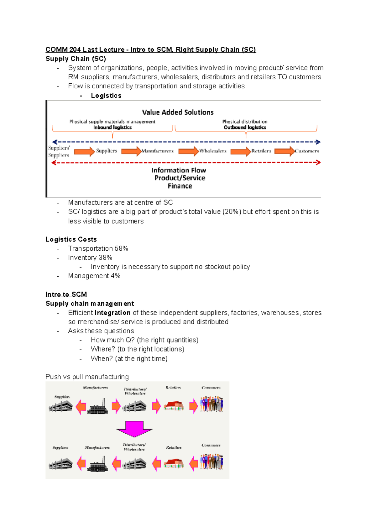 COMM 204 Last Lecture Notes, Great stuff - COMM204 - UBC - Studocu