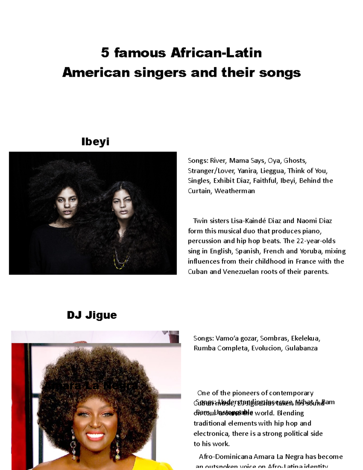 5 famous African - yrdcfghjygurtjhhhhh - 5 famous African-Latin ...