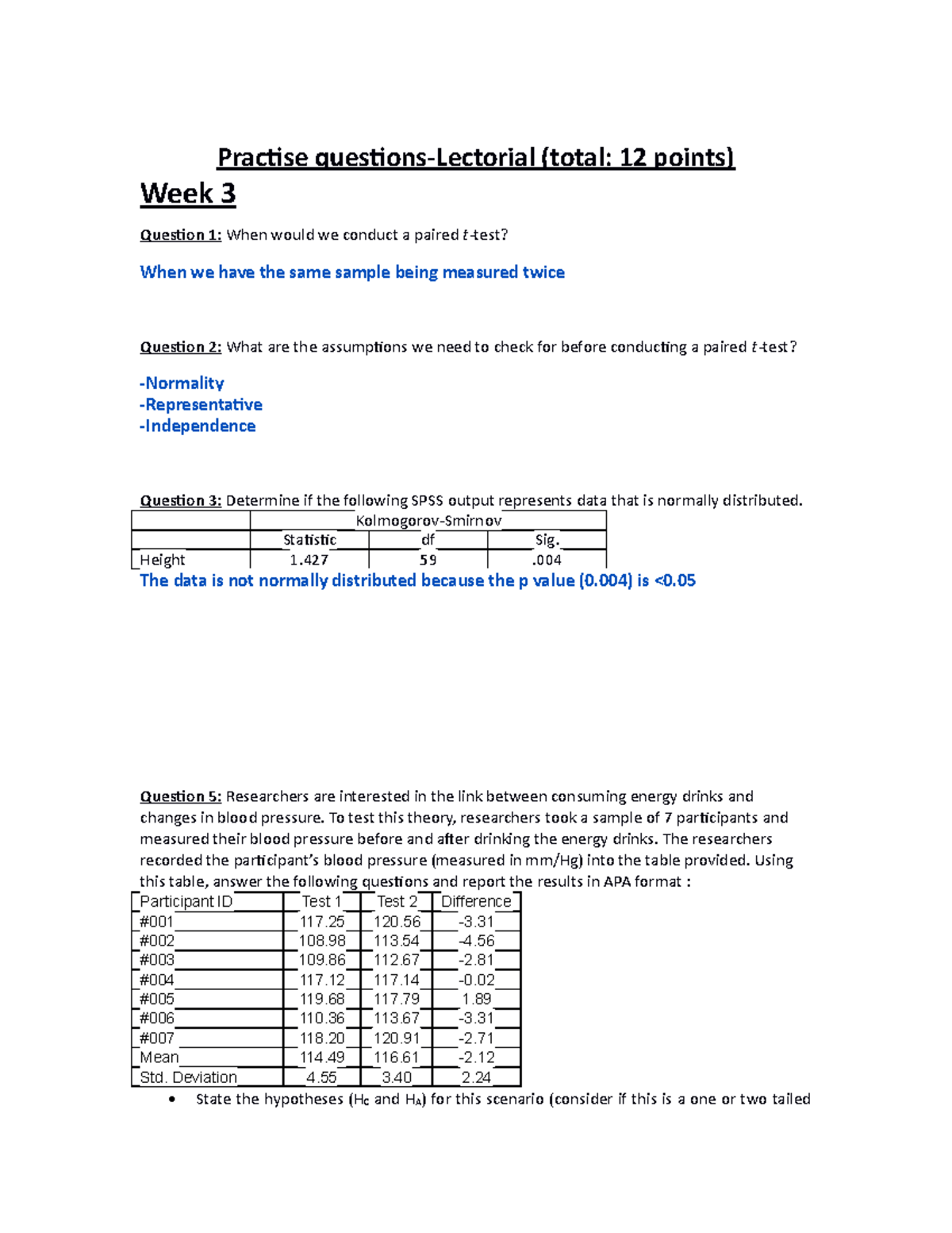 Practice questions week3-5 - Practise questions-Lectorial (total: 12 ...