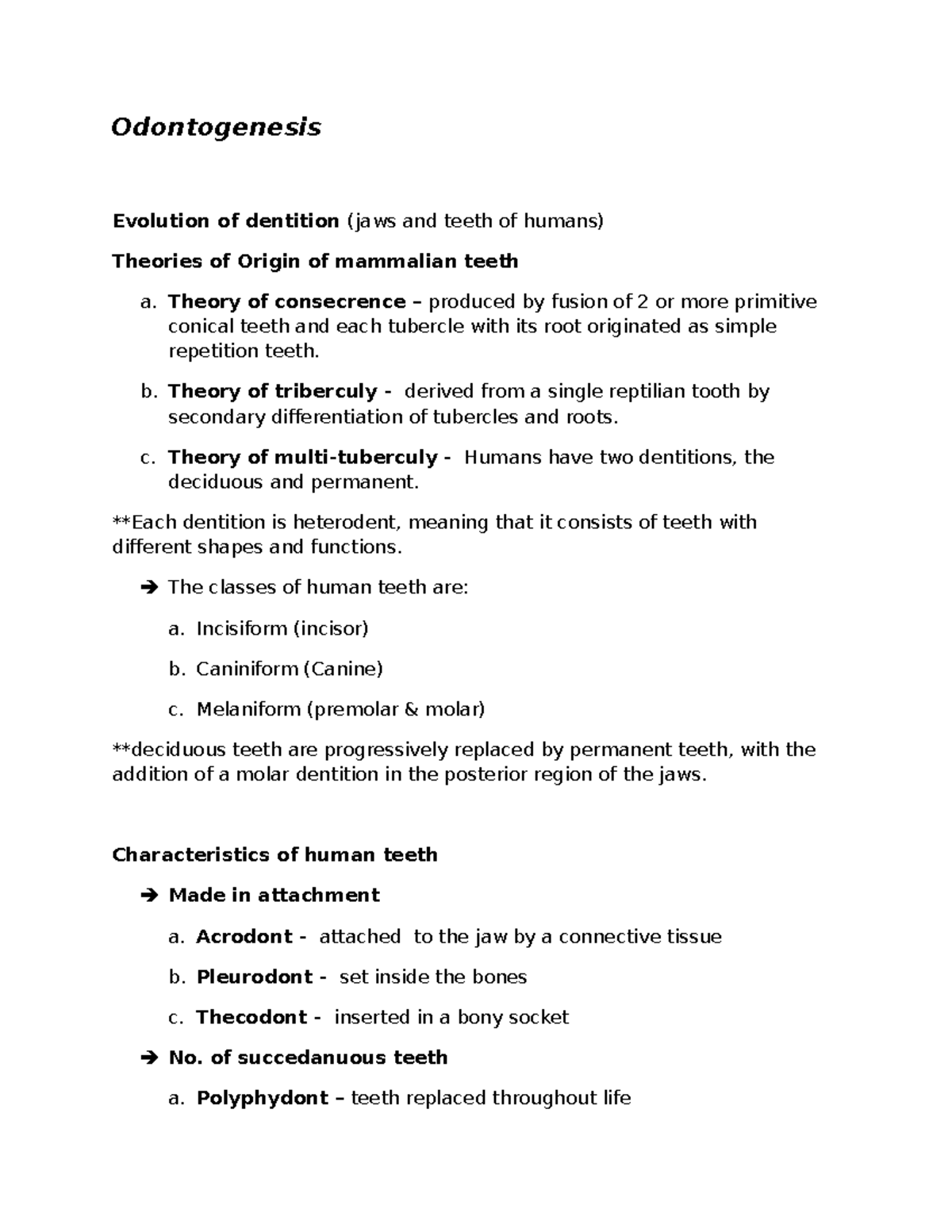Odontogenesis_oralhistology - Odontogenesis Evolution of dentition ...