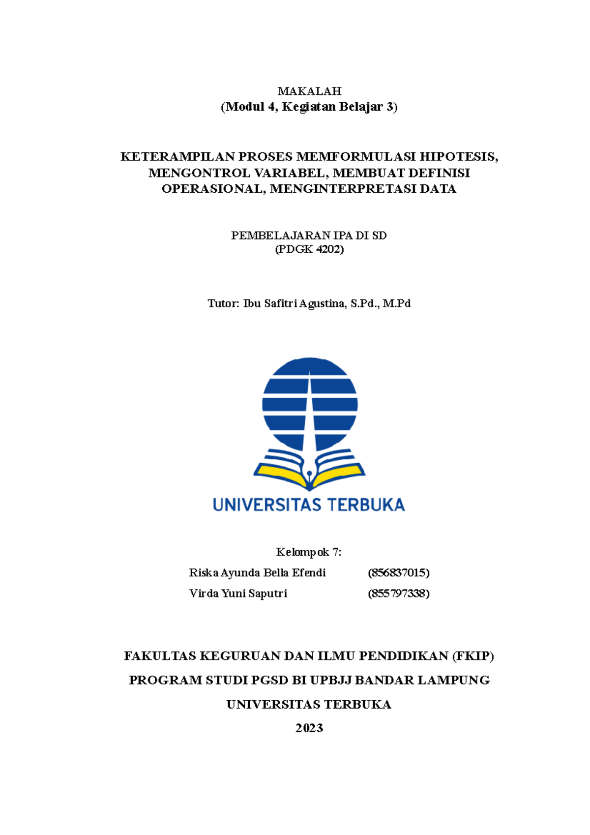 Modul 4 Kegiatan Belajar 3 Kelompok 7 - MAKALAH (Modul 4, Kegiatan ...