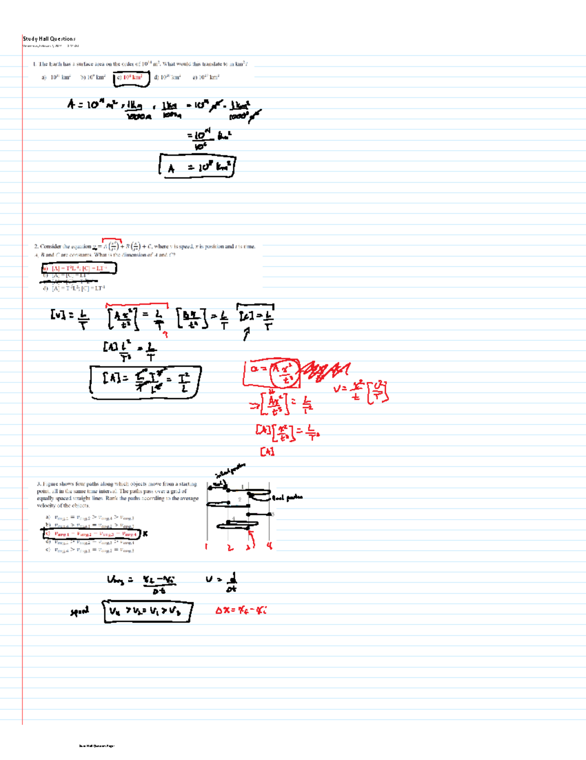 Study Hall Questions - notes - Study Hall Questions Wednesday, February ...