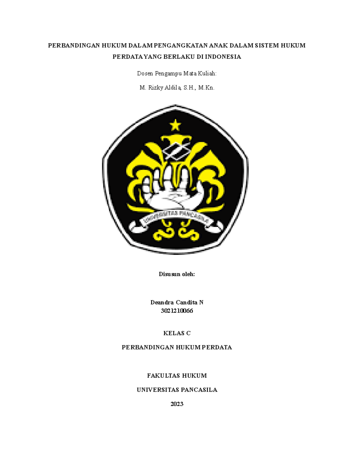 Latar Belakang - mkmmm - PERBANDINGAN HUKUM DALAM PENGANGKATAN ANAK ...