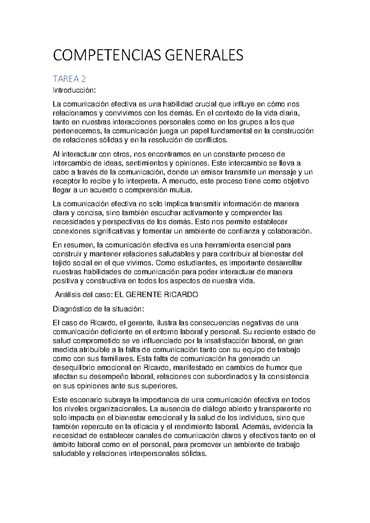 Competencias Generales Tarea 2 - COMPETENCIAS GENERALES TAREA 2 ...