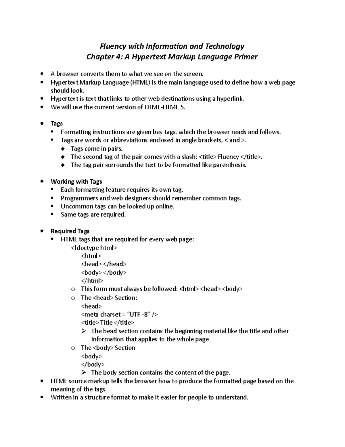 Fluency with Information and Technology 4 - Fluency with Information ...