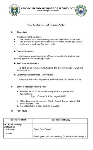 Course Syllabus - College and Advanced Algebra - Siargao Island ...