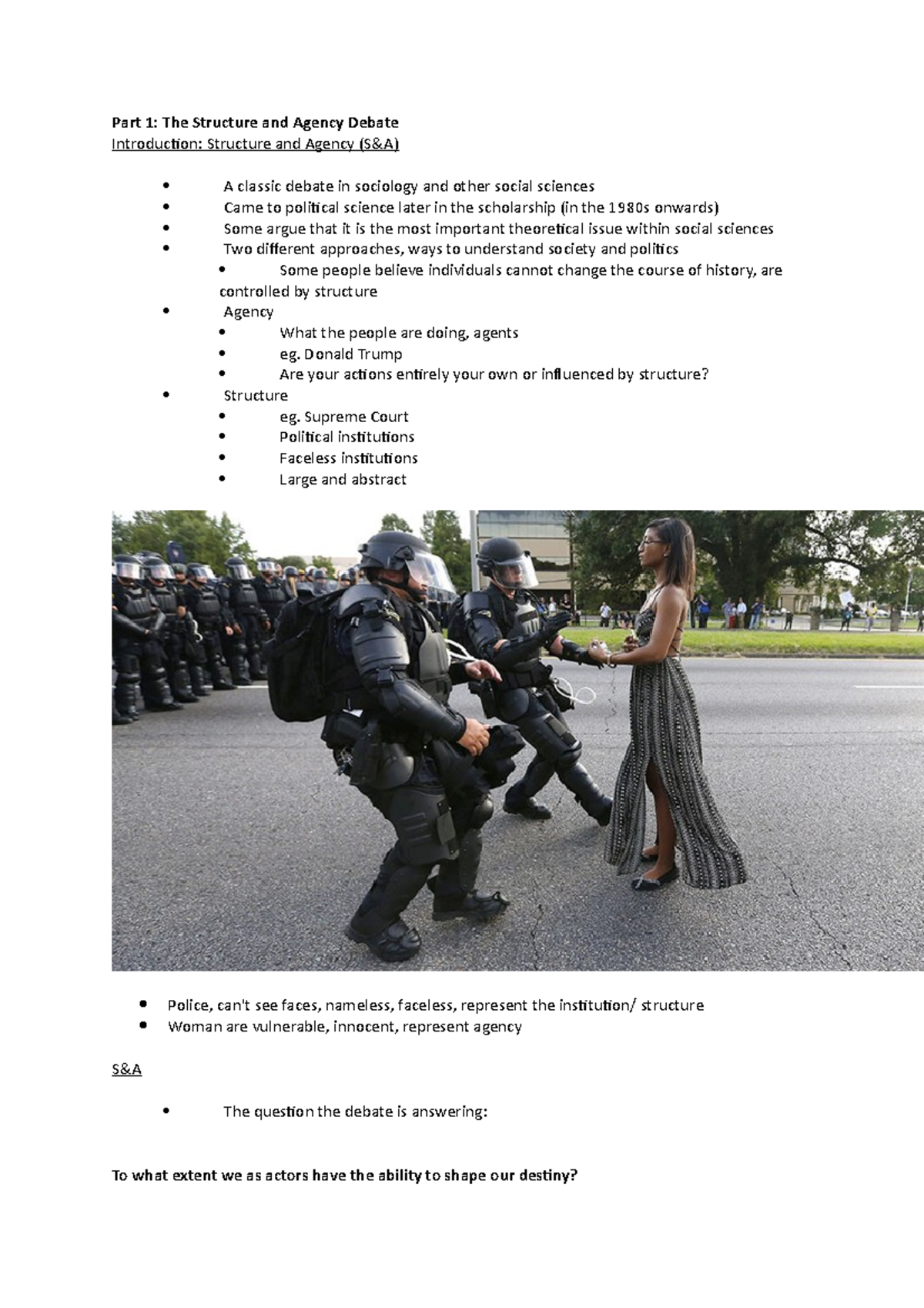 Power, Structure & Agency - Part 1: The Structure and Agency Debate ...