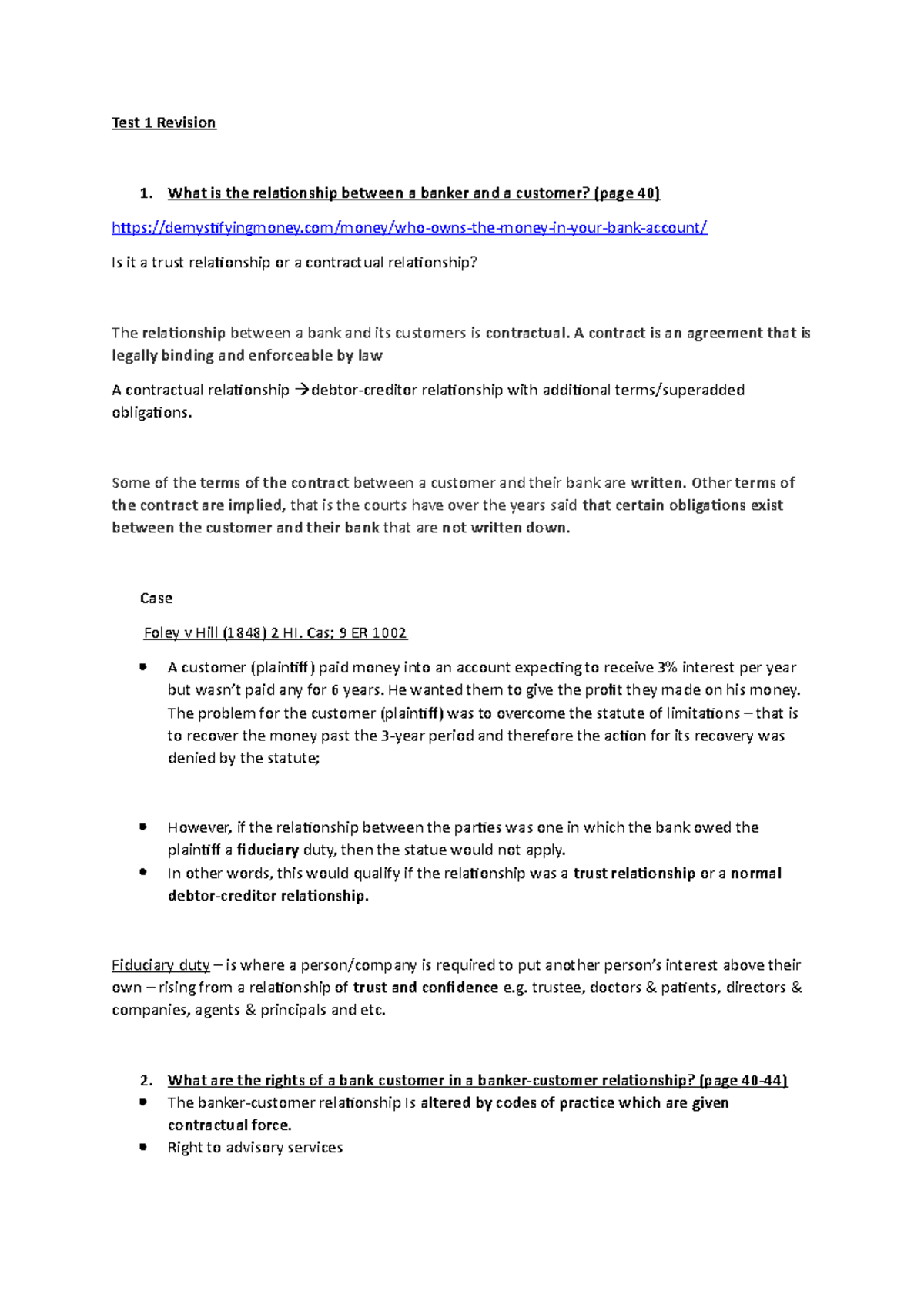 Test 1 Revision - Test 1 Revision What is the relationship between a ...