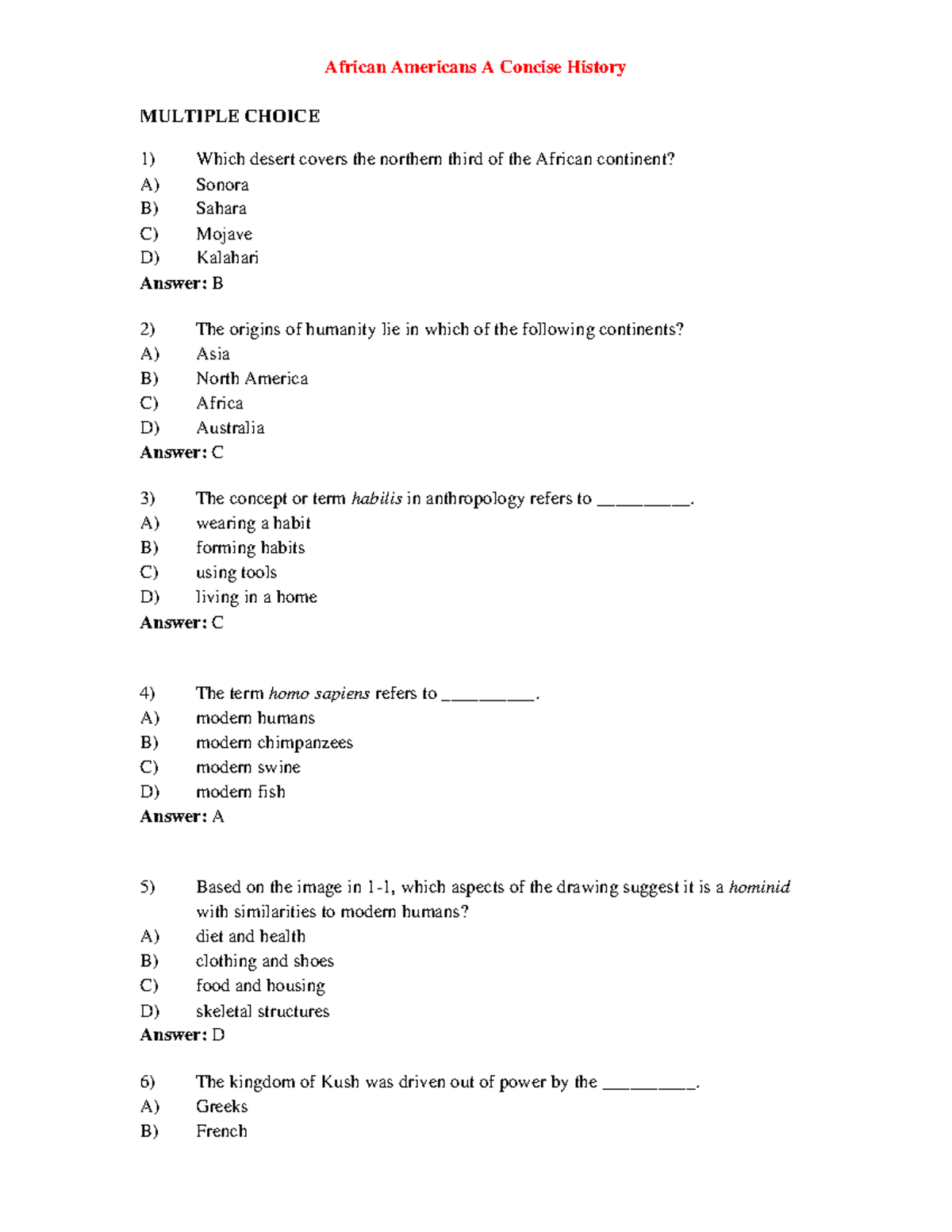 African Americans A Concise History - African Americans A Concise ...