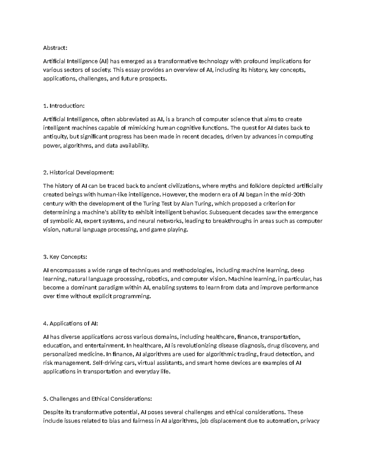 Artificial Intelligence A Comprehensive Overview - Abstract: Artificial ...