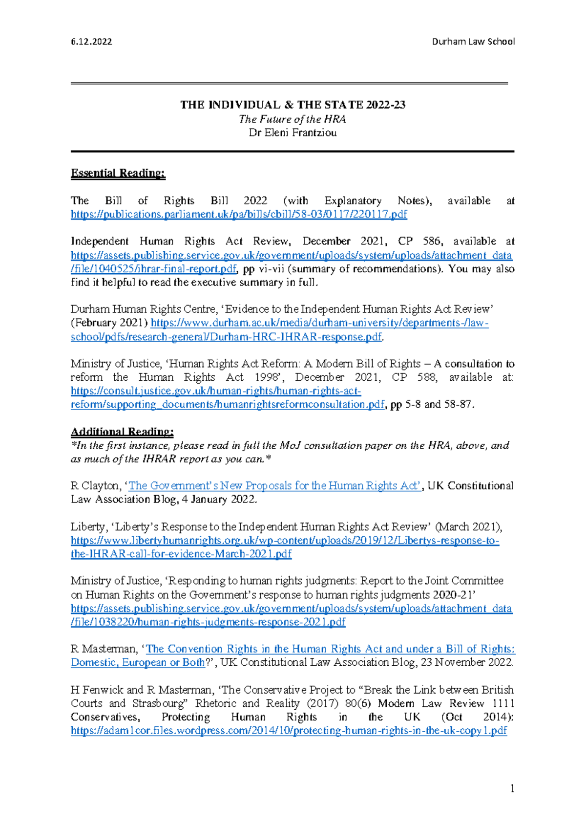 L10 - Future of the HRA 2 - Lecture 10 handout - - Studocu