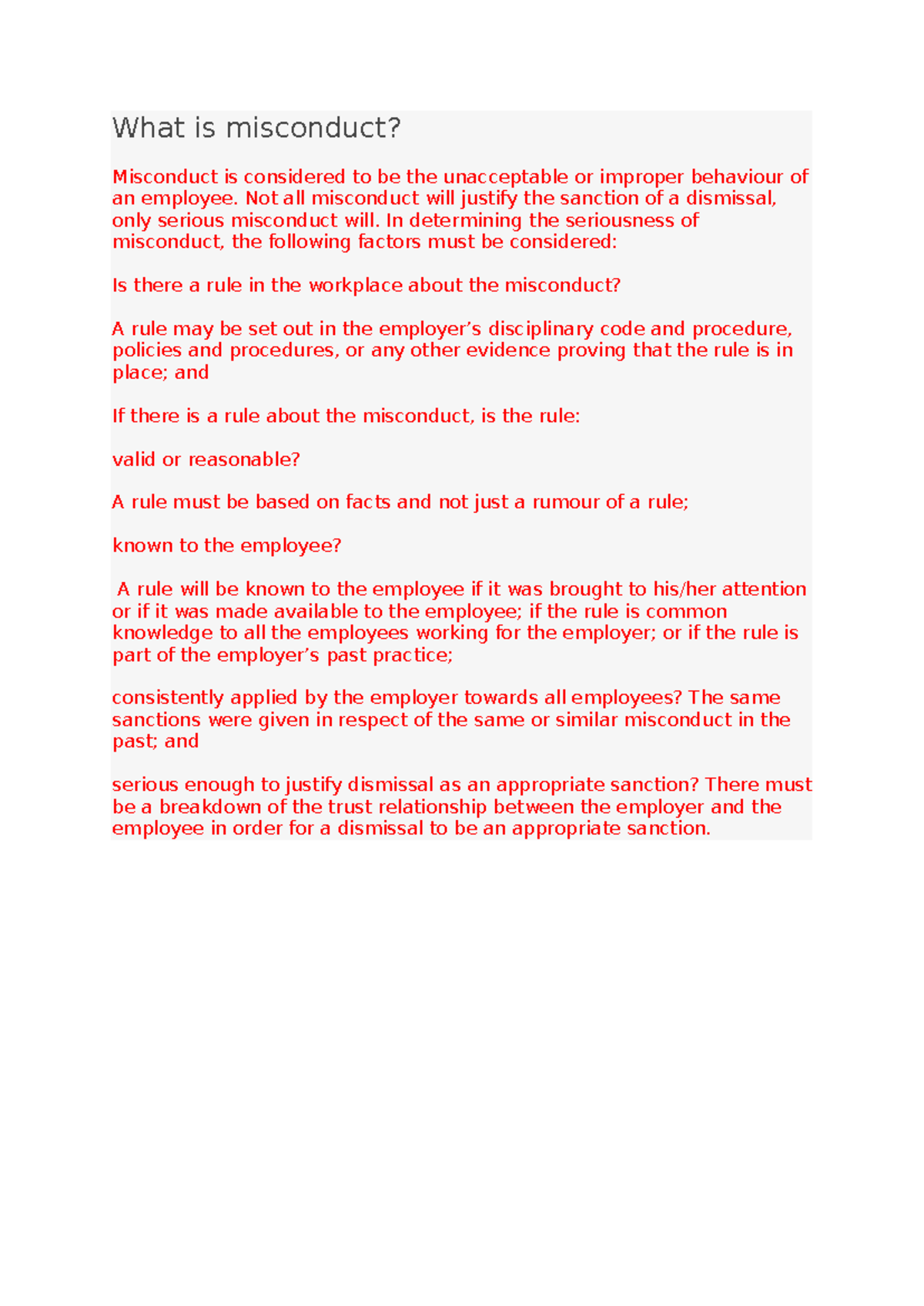 What is misconduct - What is misconduct? Misconduct is considered to be ...