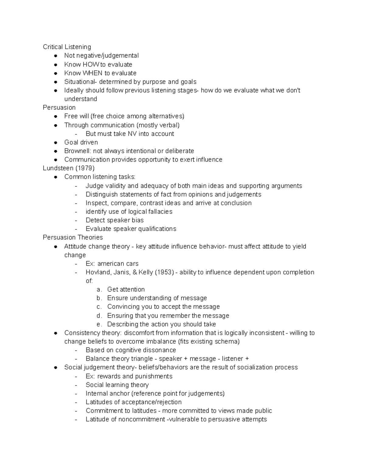 Ch 7 Evaluating - Critical listening, persuasion, listening tasks ...
