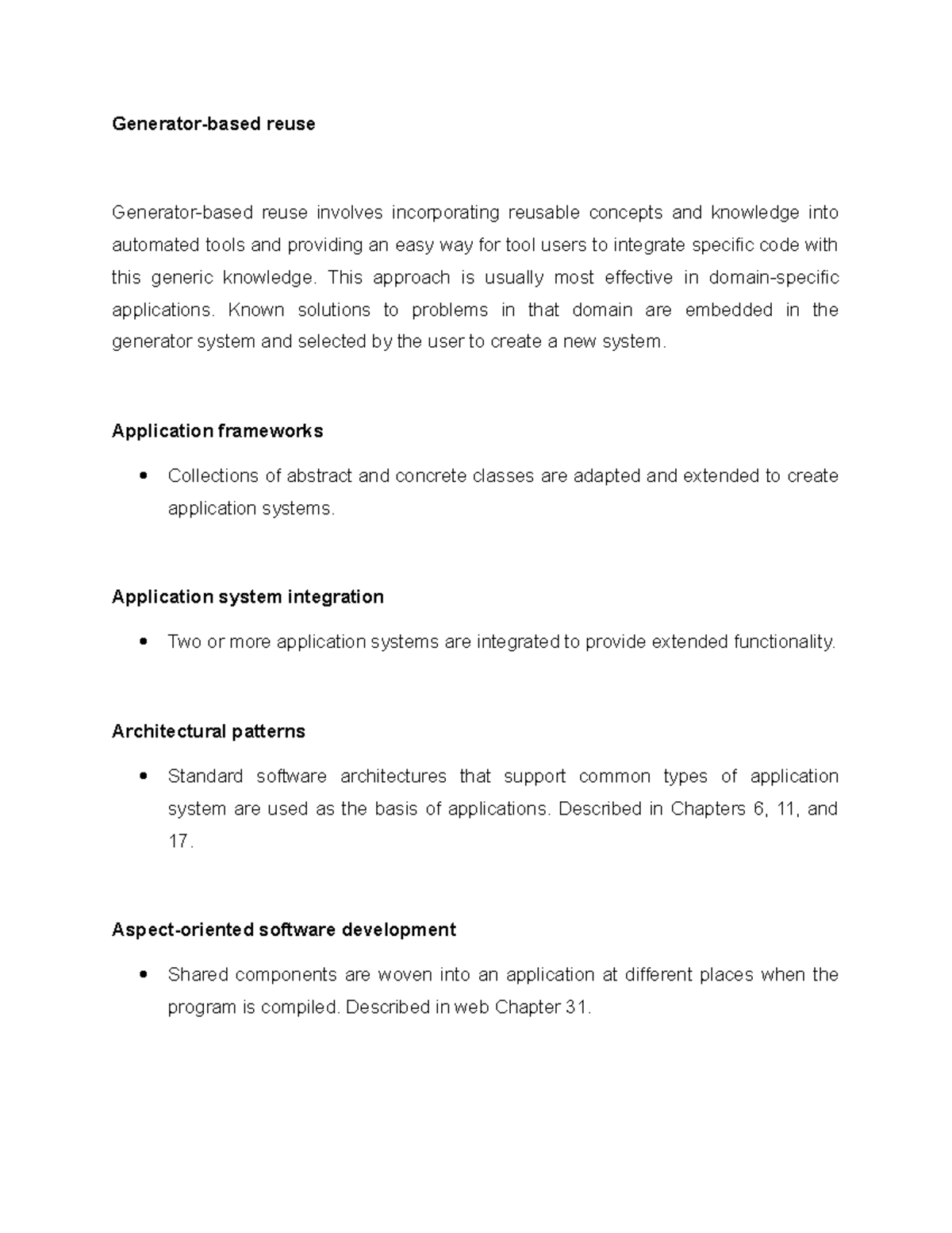 Generator-based reuse - Generator-based reuse Generator-based reuse involves incorporating ...