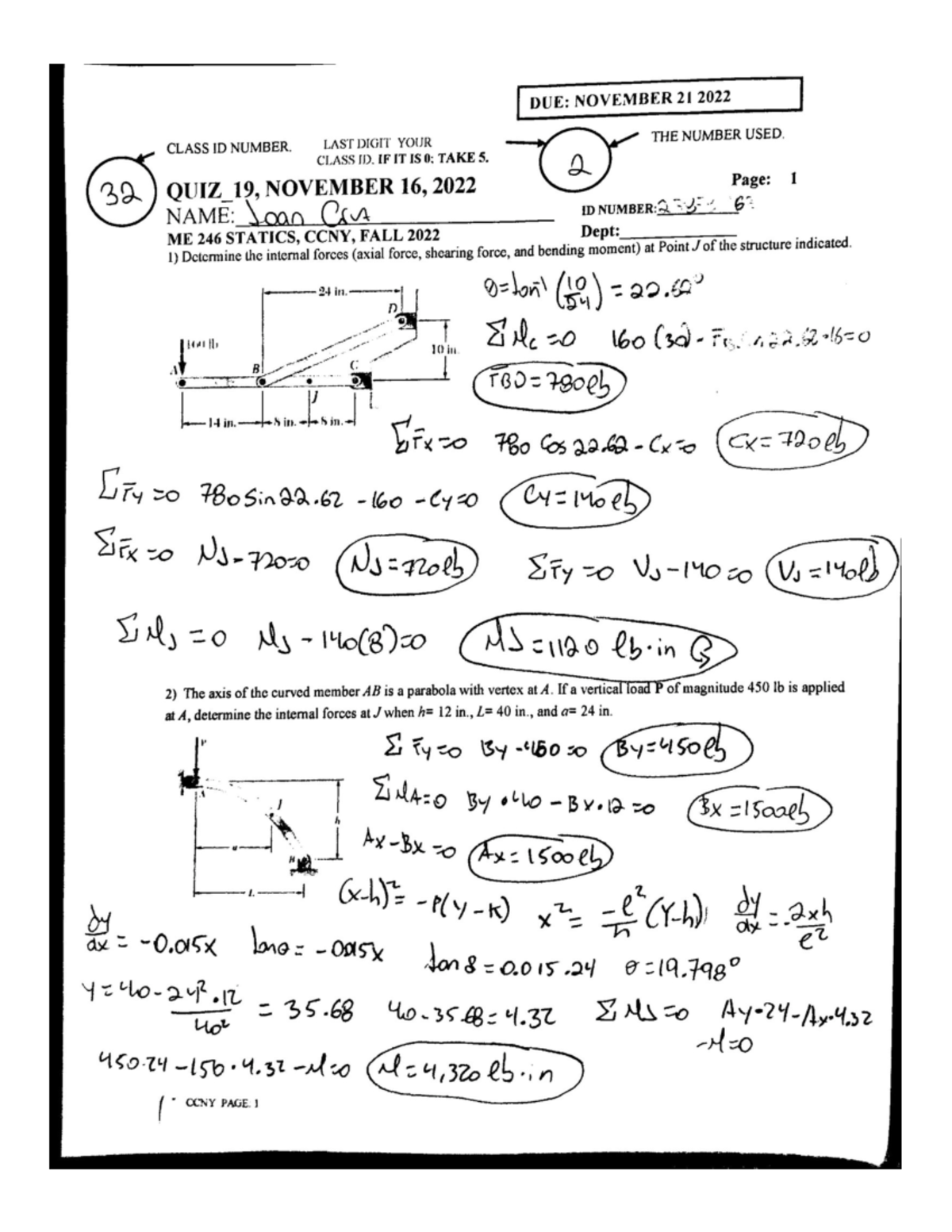 ME 246 Quiz 19W - ME 24600 - Studocu