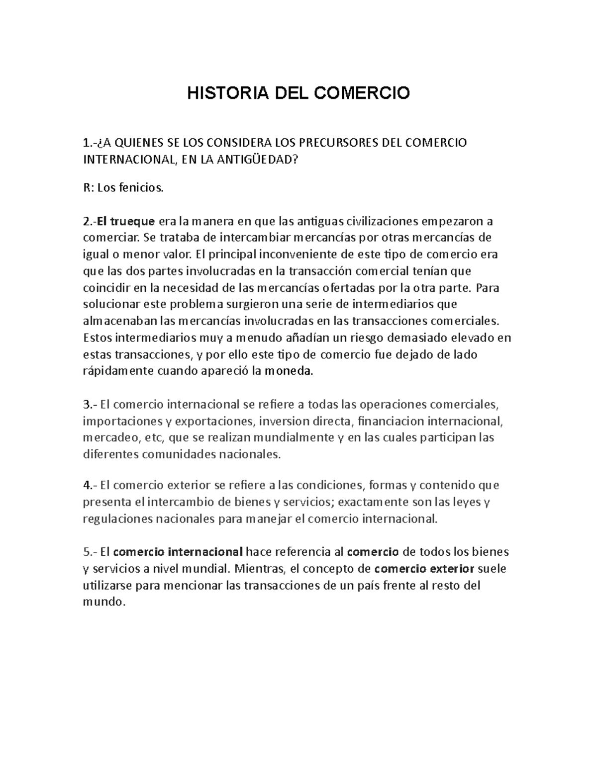 Historia DEL Comercio - HISTORIA DEL COMERCIO 1.-¿A QUIENES SE LOS ...