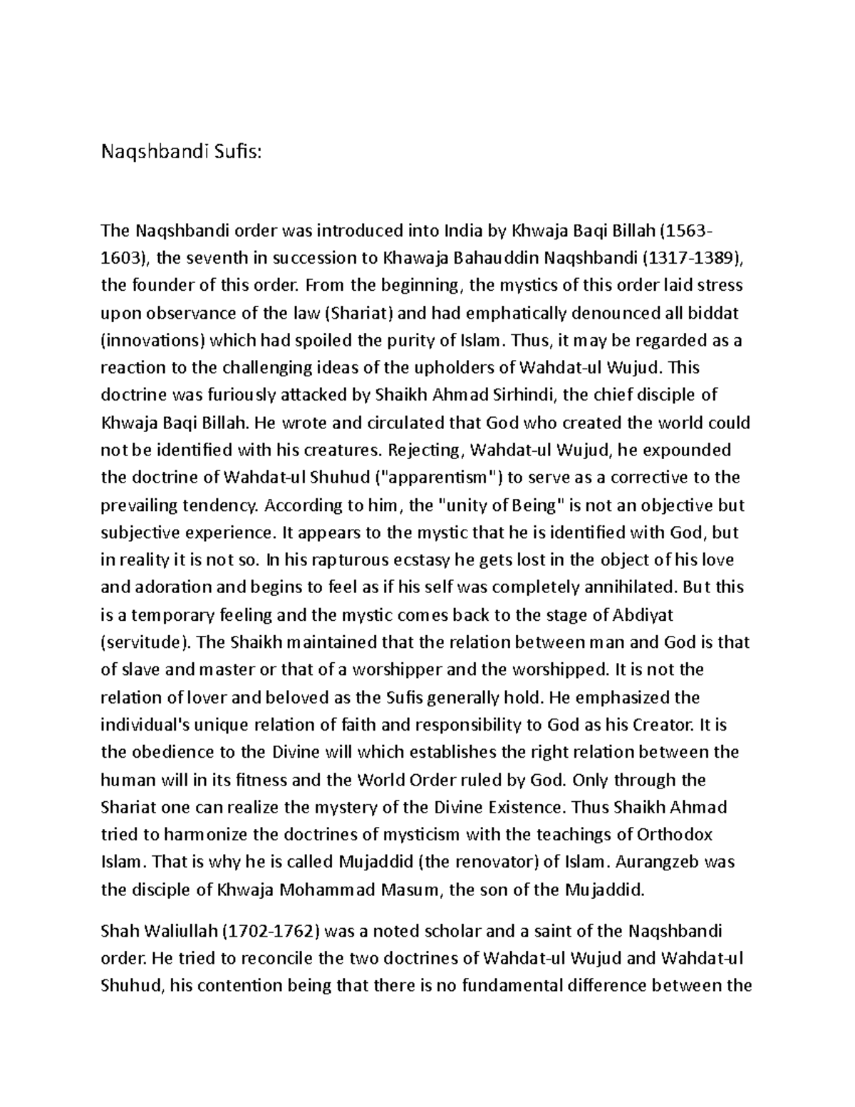 Naqshbandi Sufis - history notes - Naqshbandi Sufis: The Naqshbandi ...