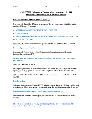 ANSC 3080 lab exam - lab exam - Name: ID#: 1 ANSC*3080 Laboratory ...