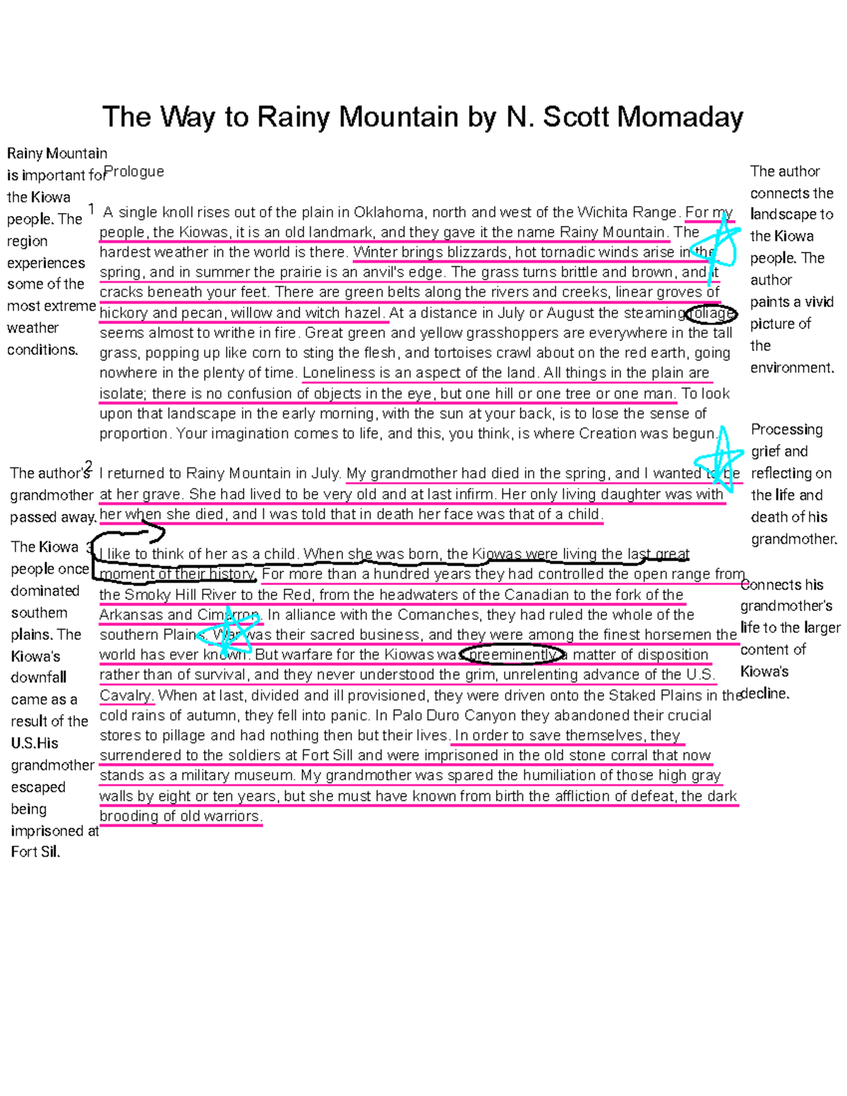 The Way to Rainy Mountain by N. Scott Momaday (copy) - The Way to Rainy ...