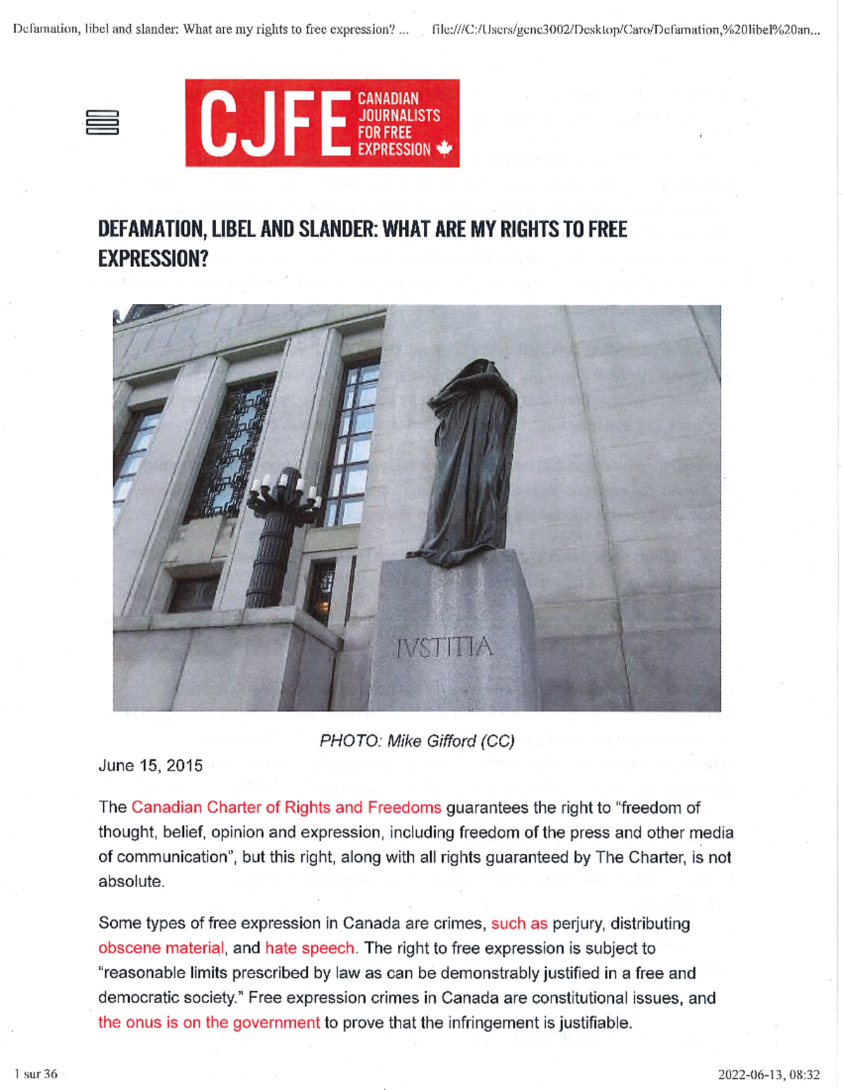 Defamation, libel and slander What are my rights to free expression ...