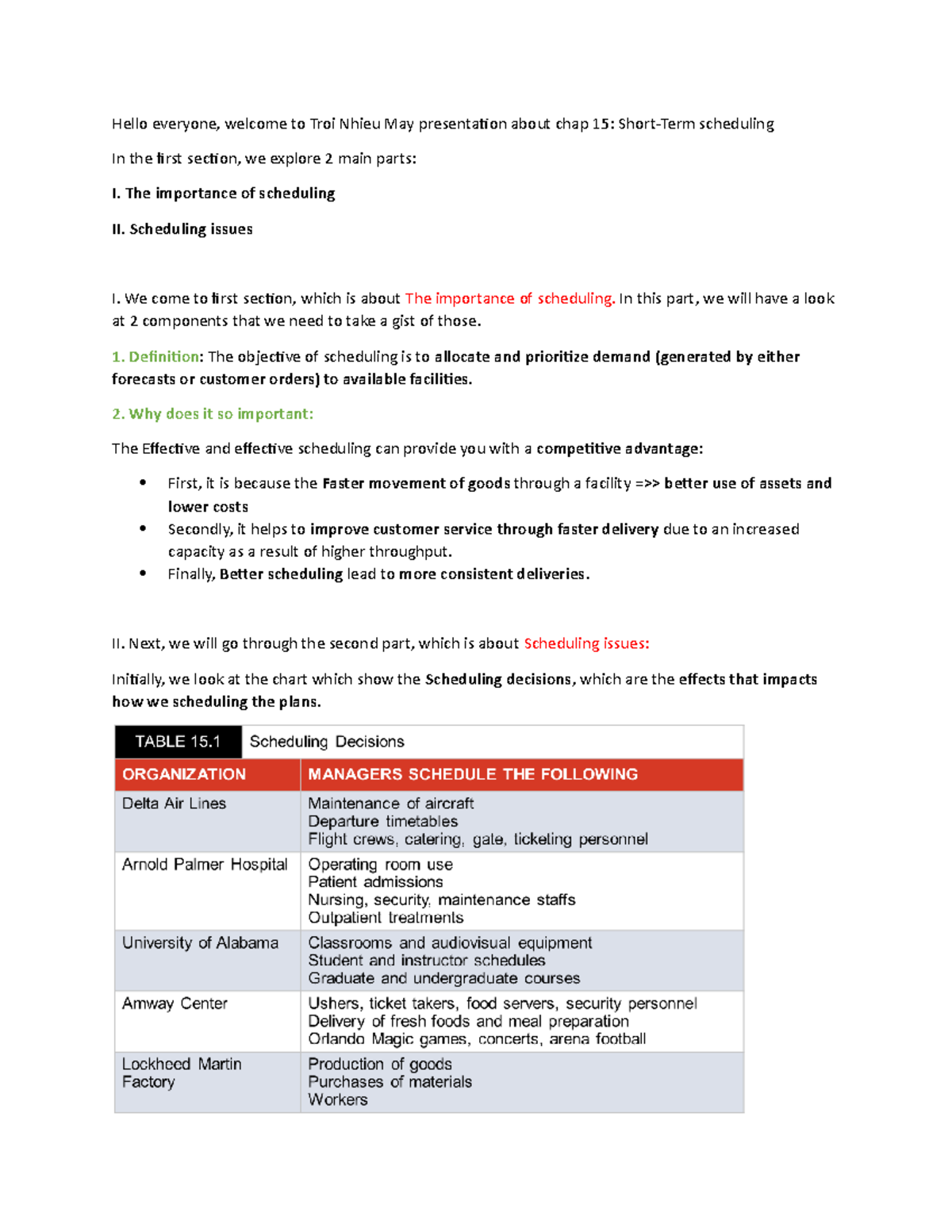 Presentchap 15 - Presentation compulsorily - Hello everyone, welcome to ...