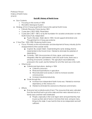 HIST 2001 Quiz #1 Study Guide - Professor Person HIST 2001 2/4/ History ...