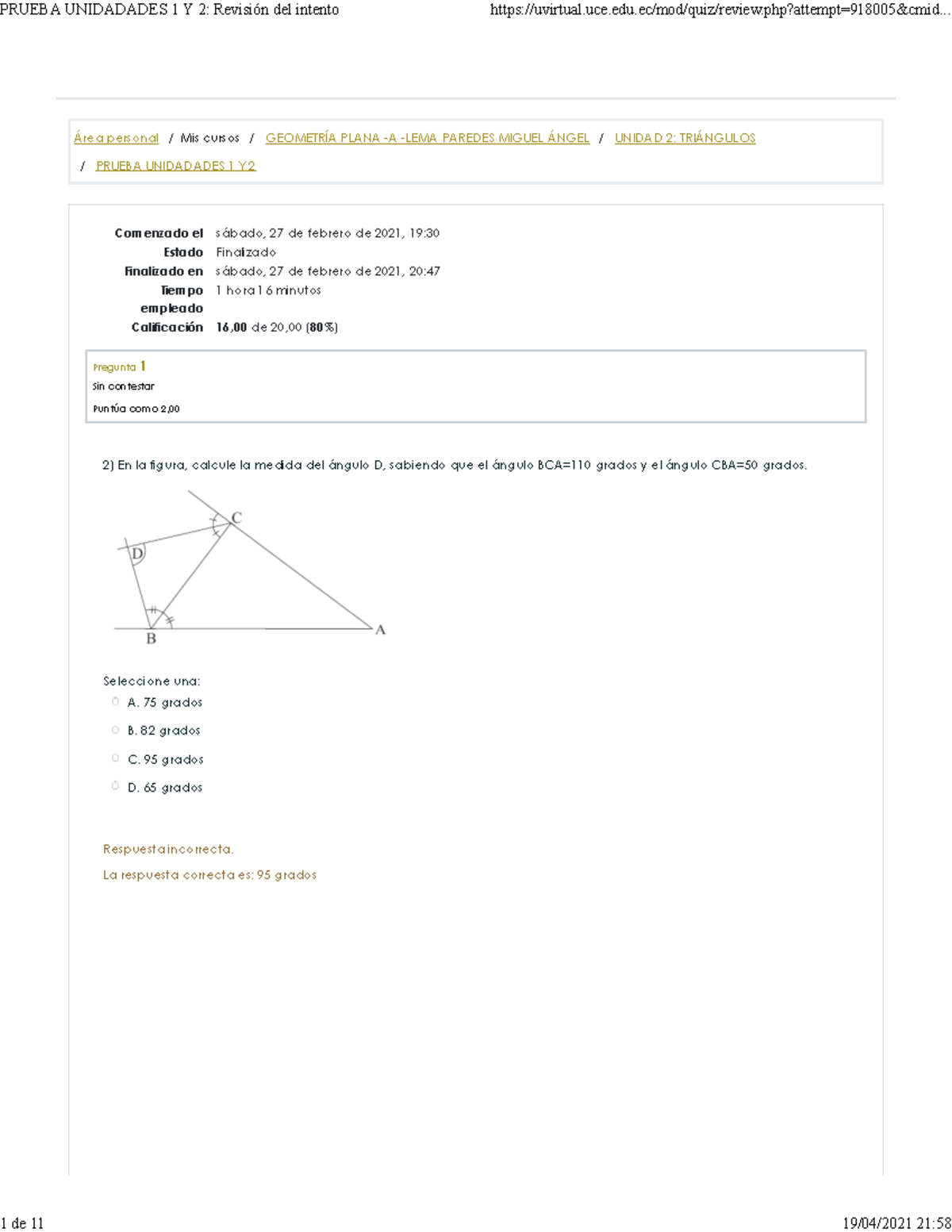 Geometria Plana Prueba Unidadades uno y dos - Área personal /Mis cursos ...