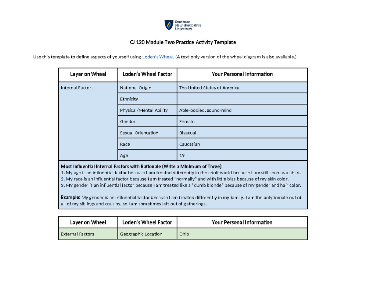 2-1 CJ - My chosen answers to the assignment. - CJ 120 Module Two ...