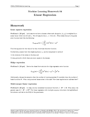 Hw3 - Homework 4 - CS 104-B Linear Algebra Homework assignment 3 Due ...