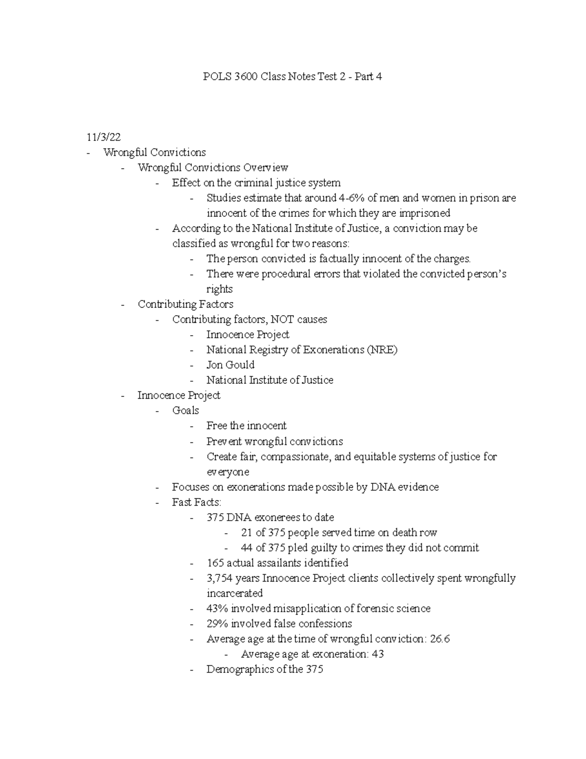 POLS 3600 Class Notes Test 2 - Part 4 - POLS 3600 Class Notes Test 2 ...