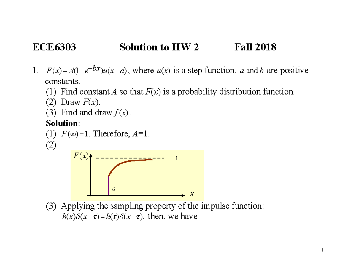 ECE6303 HW 2 Fall 2018 Solution - Studocu