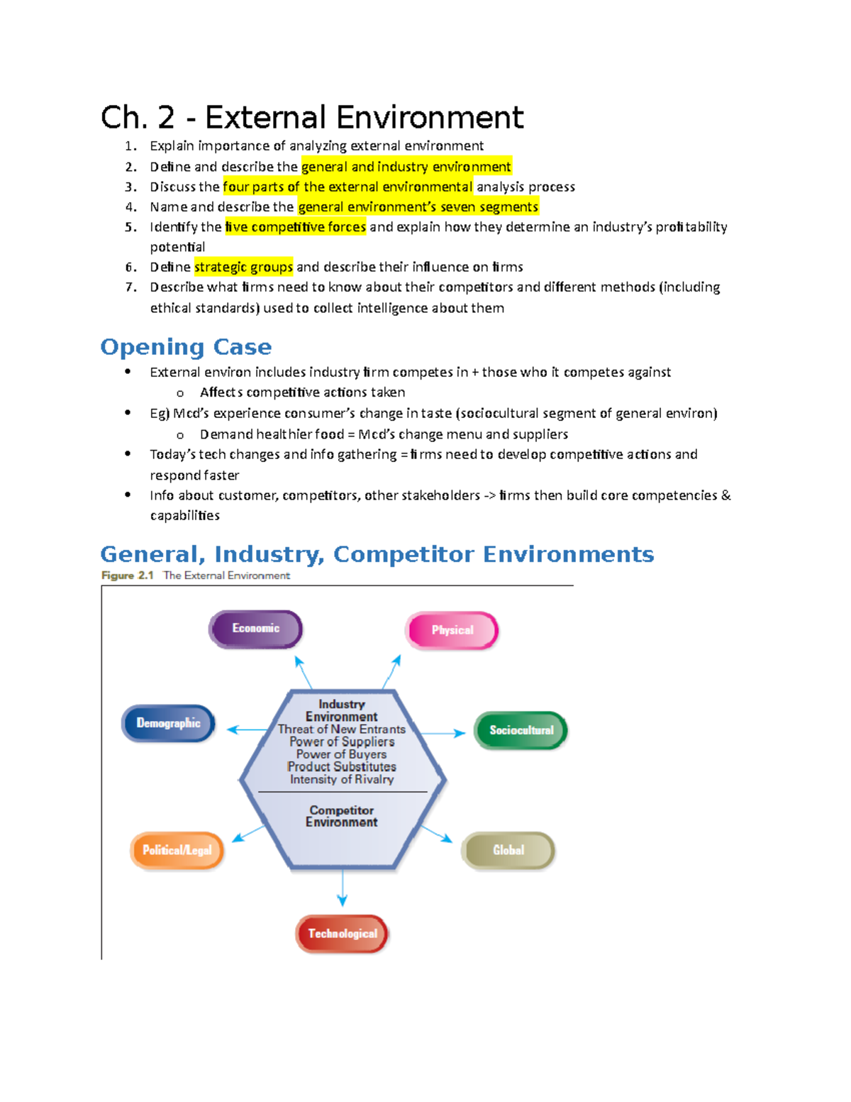 Ch 2 -External Environment - Ch. 2 External Environment 1. 2. 3. 4. 5 ...