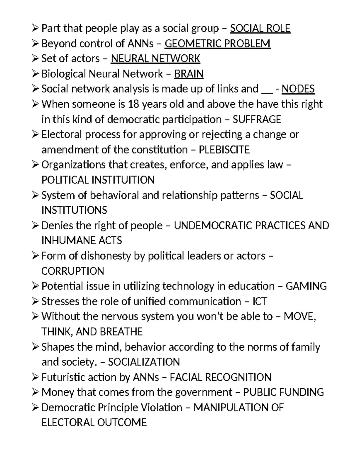 Reviewer for trends - Summary Bachelor of Elementary Education Major in ...