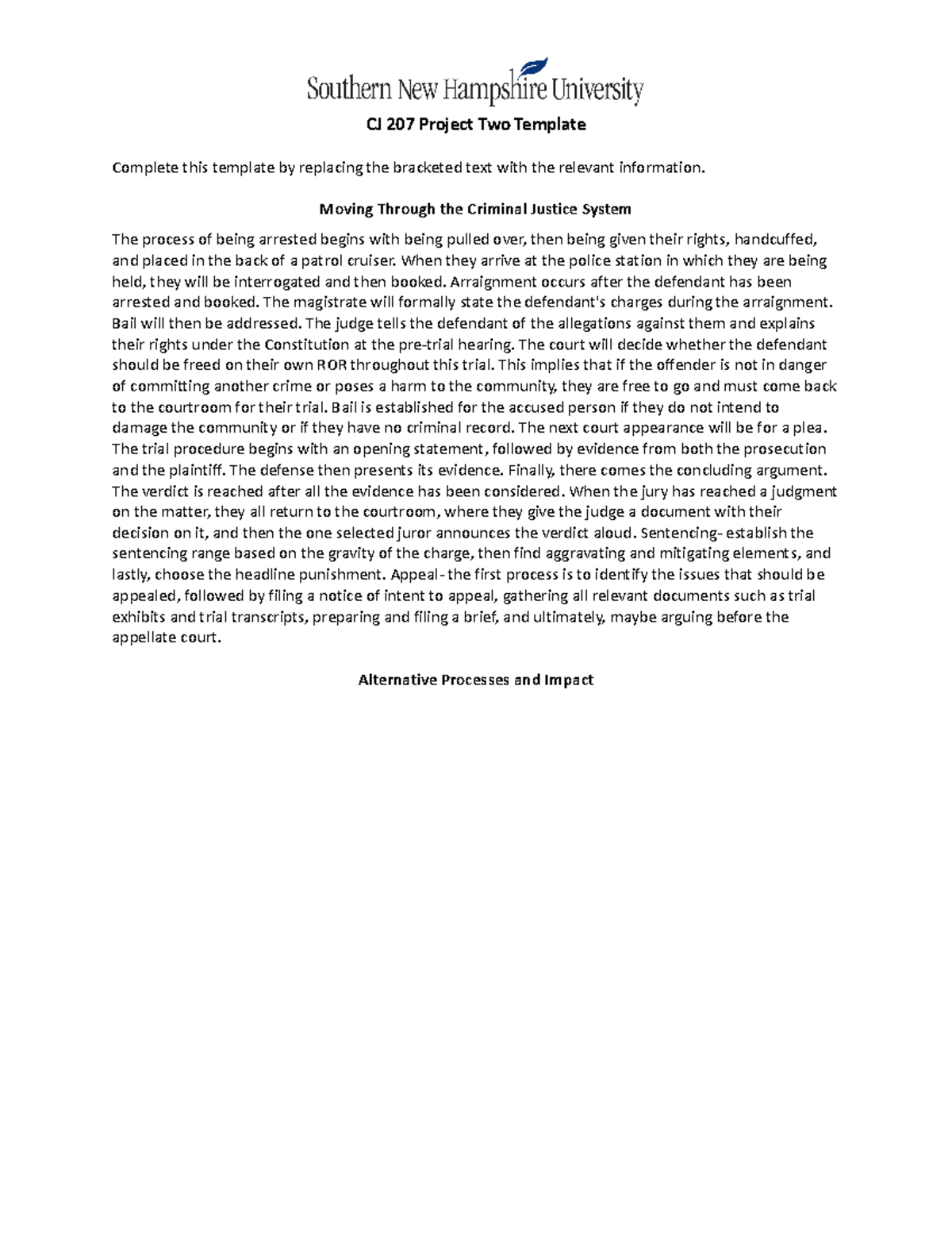 CJ 207 Project Two Template - CJ 207 Project Two Template Complete this ...