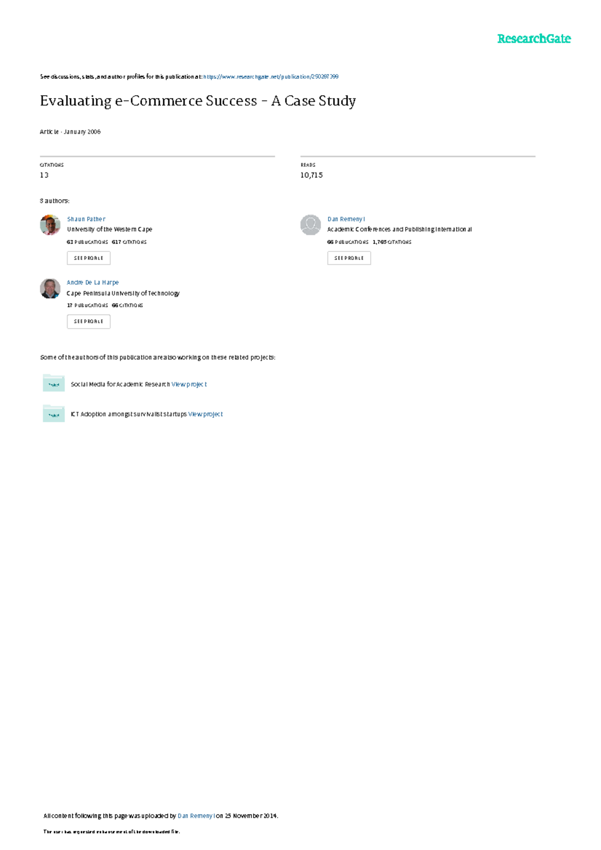 Evaluating e-Commerce Success - A Case Study - See discussions, stats ...