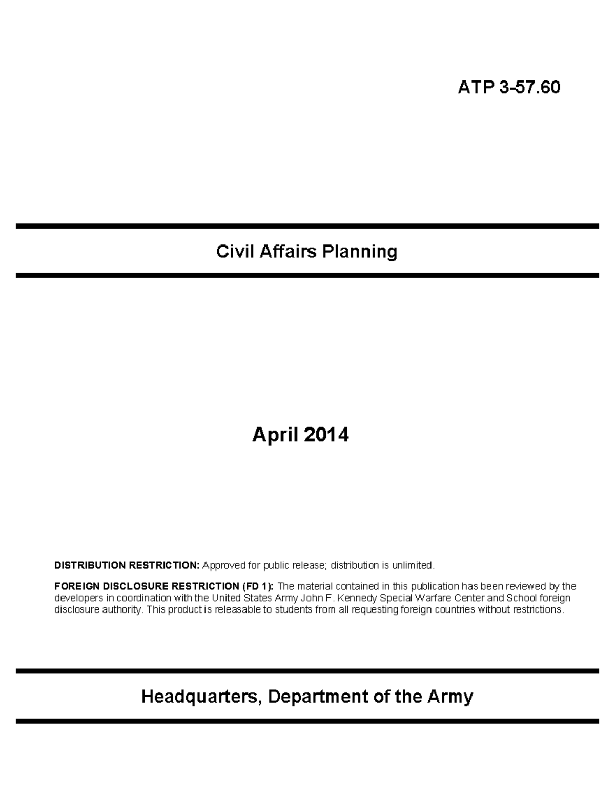 Atp3-57-60 - helpful guide - ATP 3-57. Civil Affairs Planning April ...