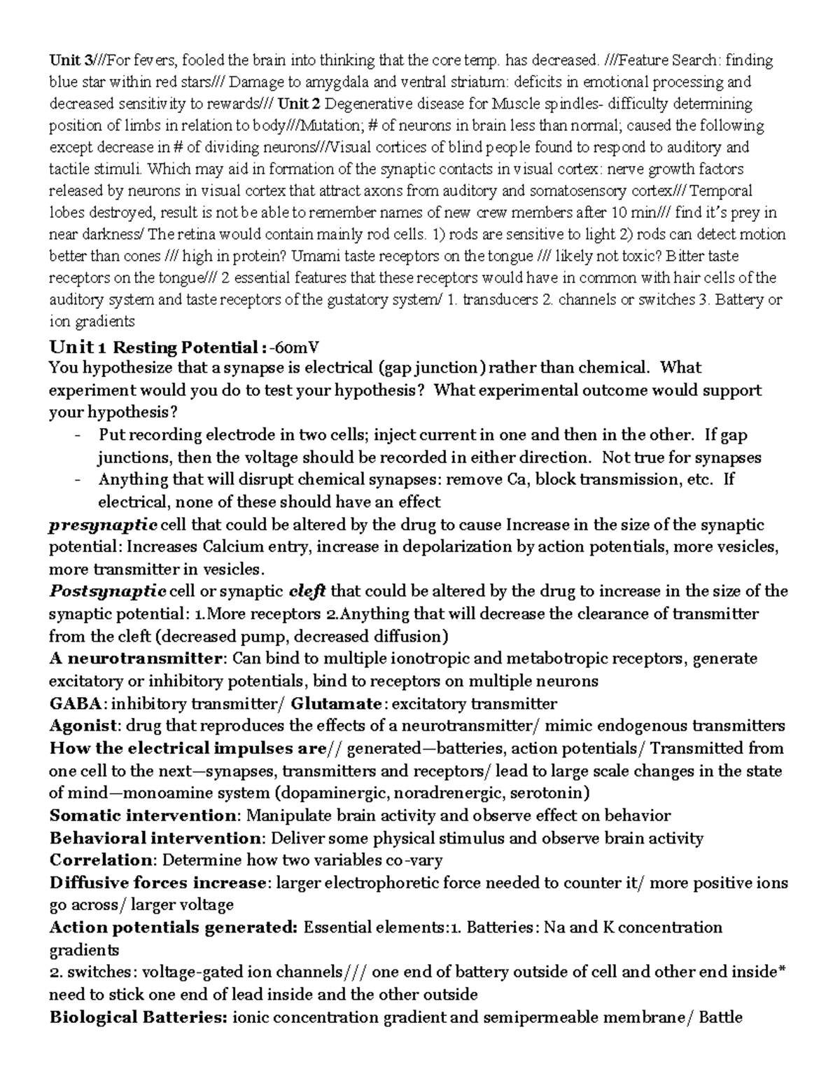 Midterm 1 study guide - Unit 3///For fevers, fooled the brain into thinking that the core temp ...