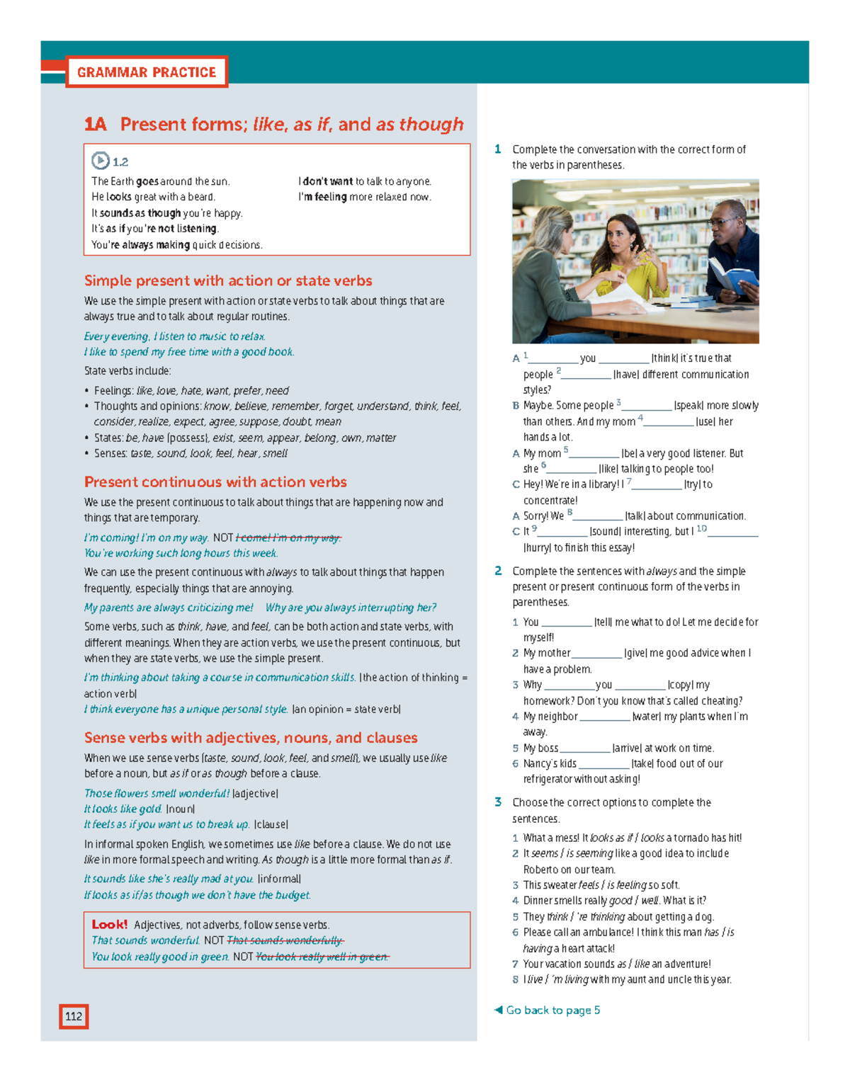 Personal Best B2 SB Am E Gr and Vc - 1A Present forms; like, as if, and ...