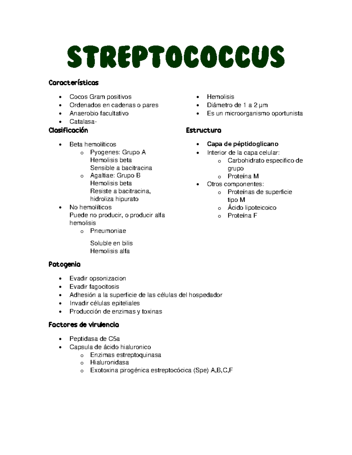 Streptococcus - Resumenes de bacterias - Microbiologia médica 6a edição ...