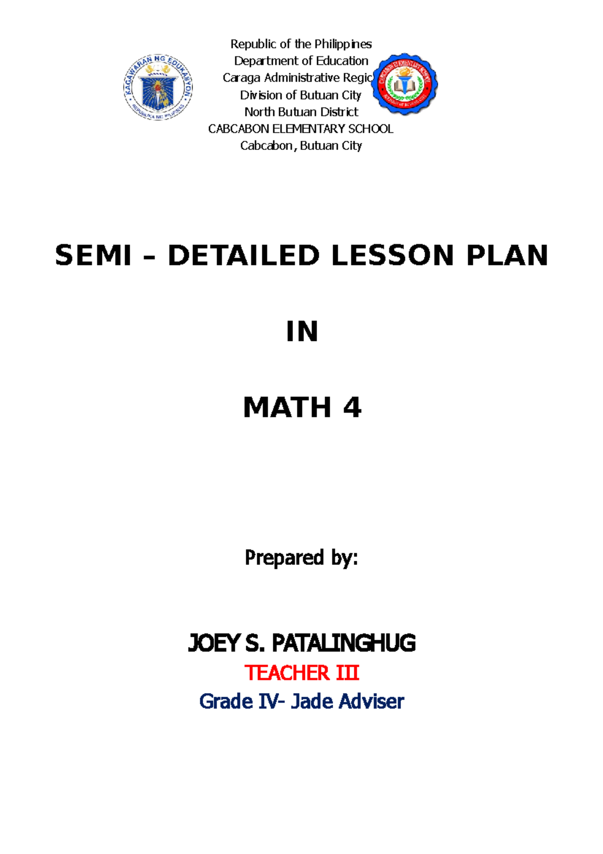 Semi-detailed-lesson-plan. SIM - Republic of the Philippines Department ...