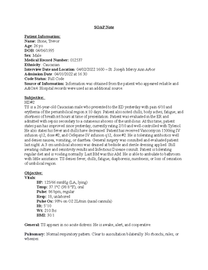 SOAP 2 copy - SOAP carpal tunnel syndrome - SOAP Note Patient ...