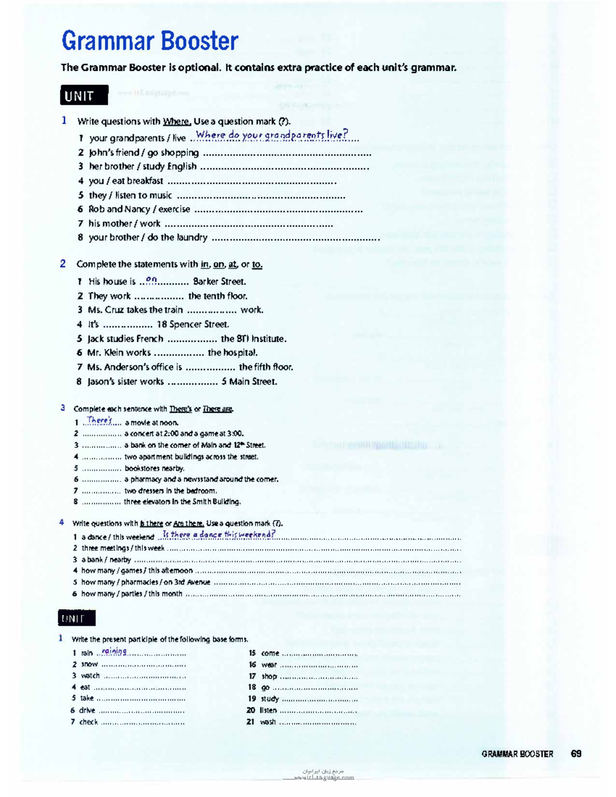 Grammar booster - Inglés - Grammar Booster The Grammar Booster is optional. It contains extra ...