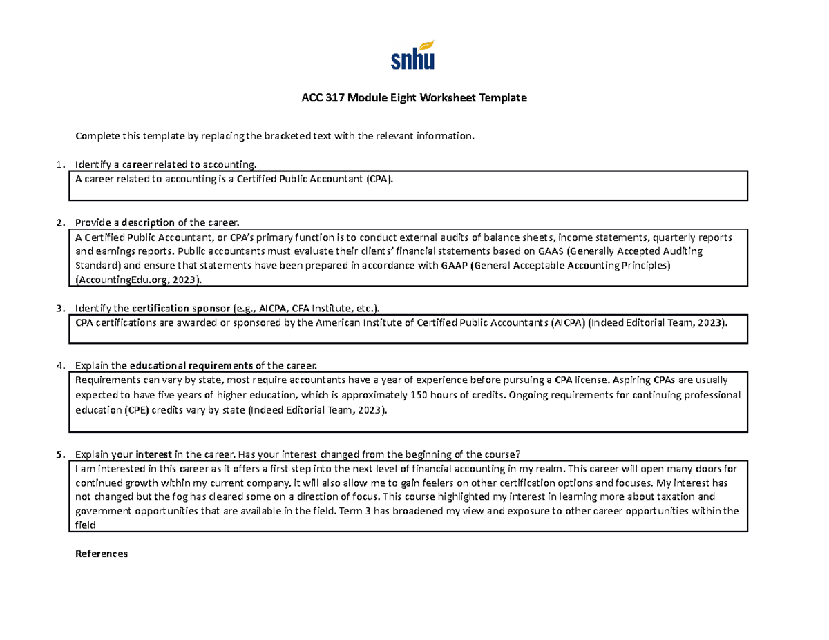 ACC+317+Module+Eight+Worksheet+Submitted - ACC 317 Module Eight ...