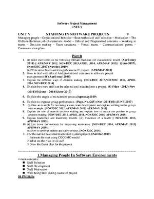 SPM UNIT 4 Notes - UNIT IV - PROJECT MANAGEMENT AND CONTROL 4 Framework ...