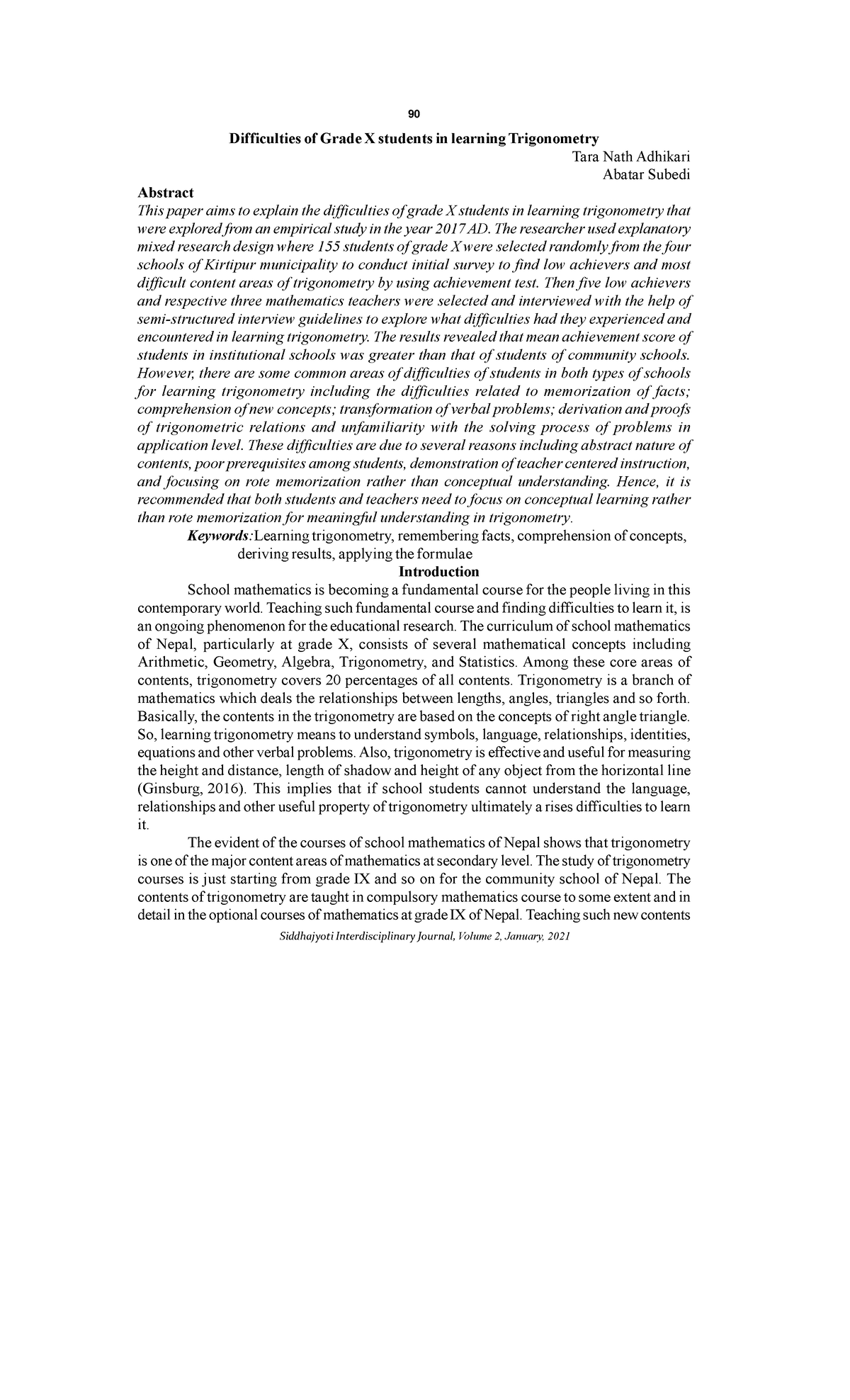 30043 - sample thesis rrl - 90 Difficulties of Grade X students in ...