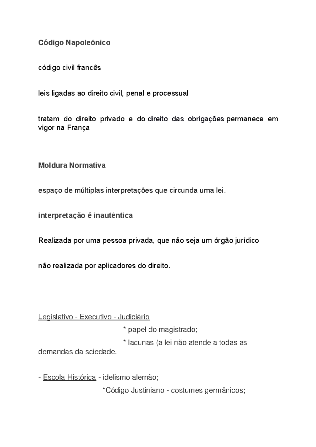 Codigo napoleonico e a moldura normativa - Código Napoleônico código ...